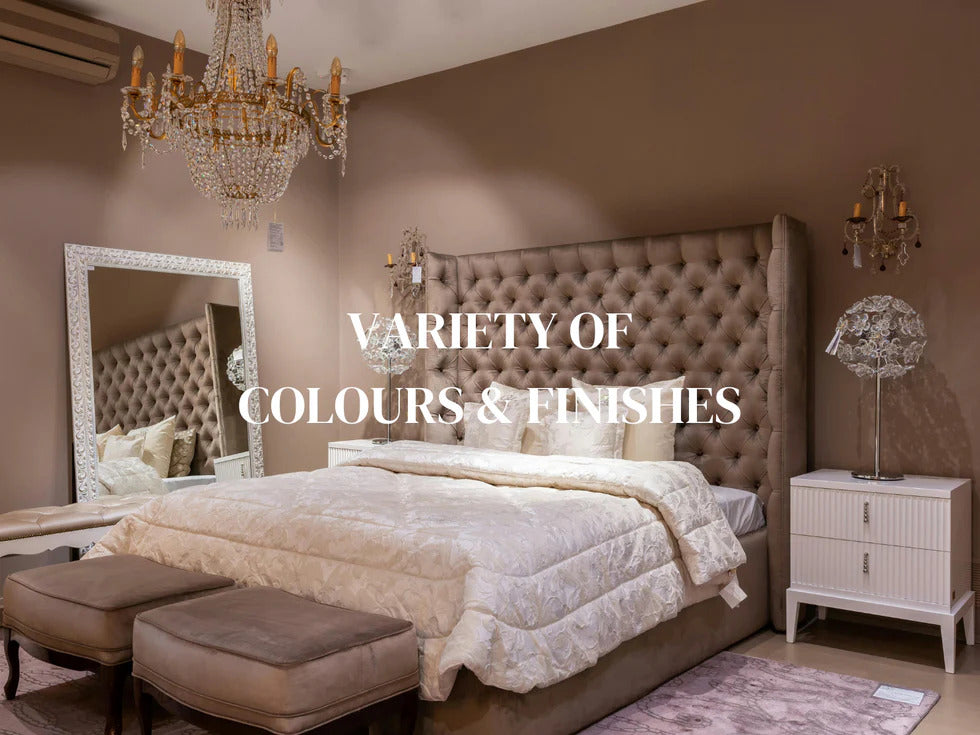 Lucy High End Bed Frame - Cream Plush / Tall Headboard / 5FT Kingsize ...