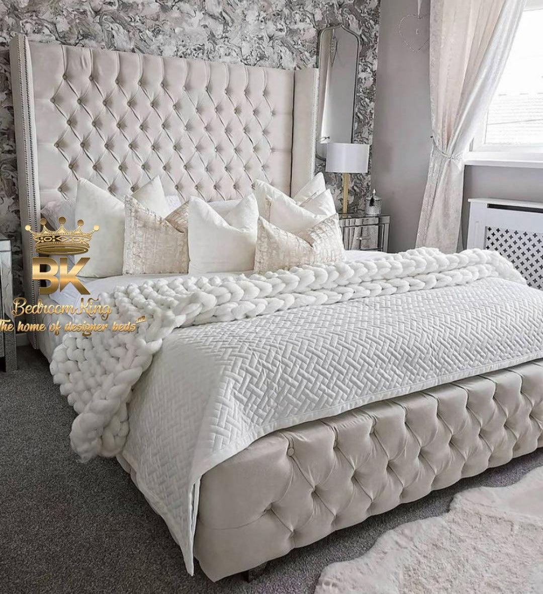 Wingback Beds With Storage | Handmade Winged Bed Frames | Bedroomking