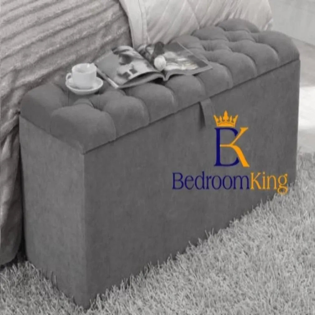 Clover Ottoman Storage Box | Large Ottoman Storage Box | Bedroomking